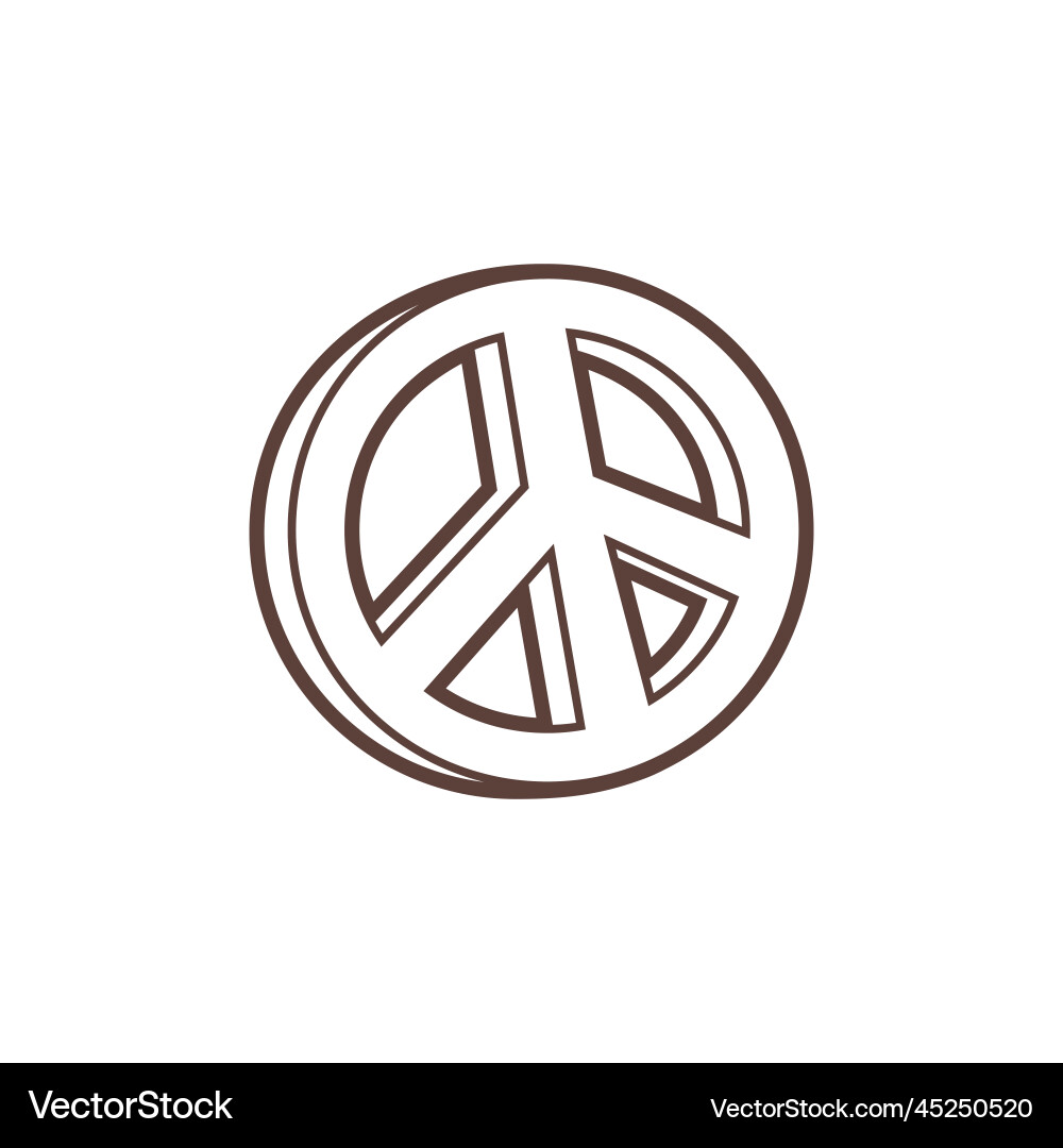Retro peace symbol Royalty Free Vector Image - VectorStock