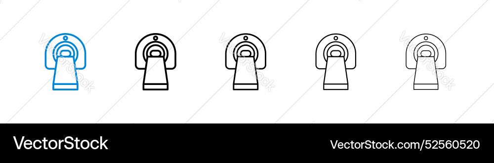 Tomography icon set on white background Royalty Free Vector