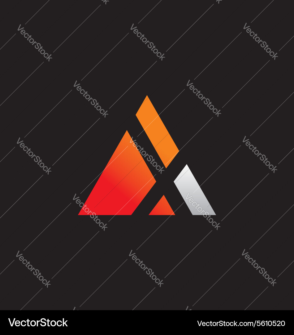 Triangle symbol letter x logo Royalty Free Vector Image