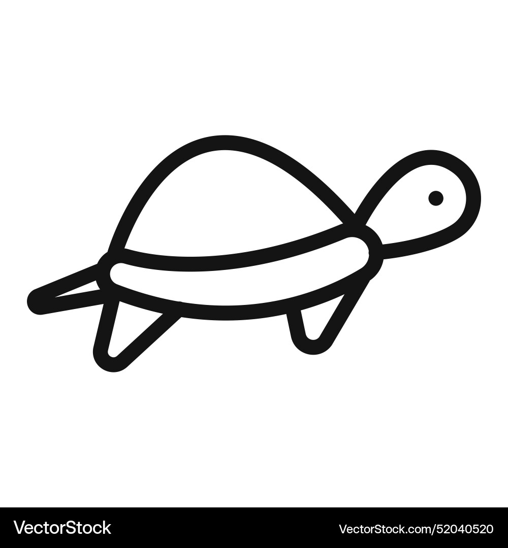 Turtle icon black and white sign Royalty Free Vector Image