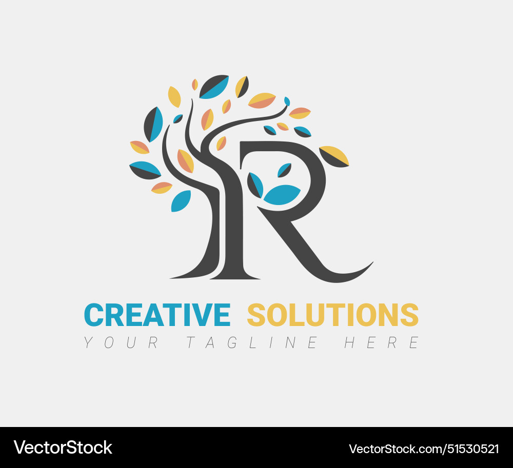 A logo for creative solution Royalty Free Vector Image