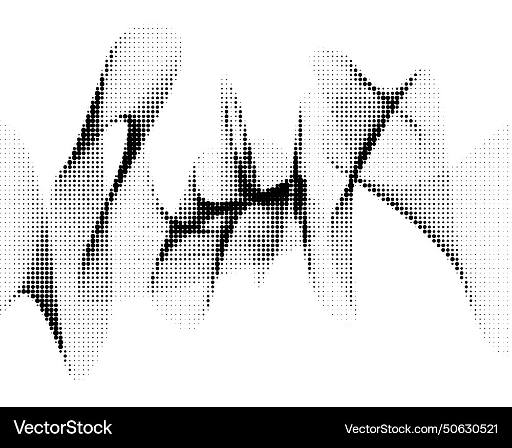 Abstract dotted waveforms Royalty Free Vector Image