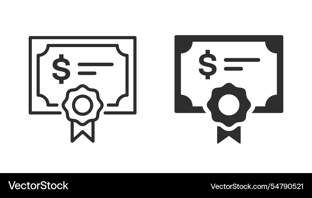 Bonds icons on white background Royalty Free Vector Image