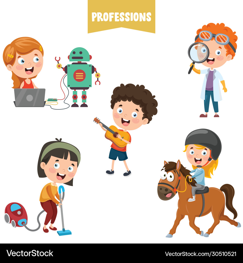 Different professions Royalty Free Vector Image
