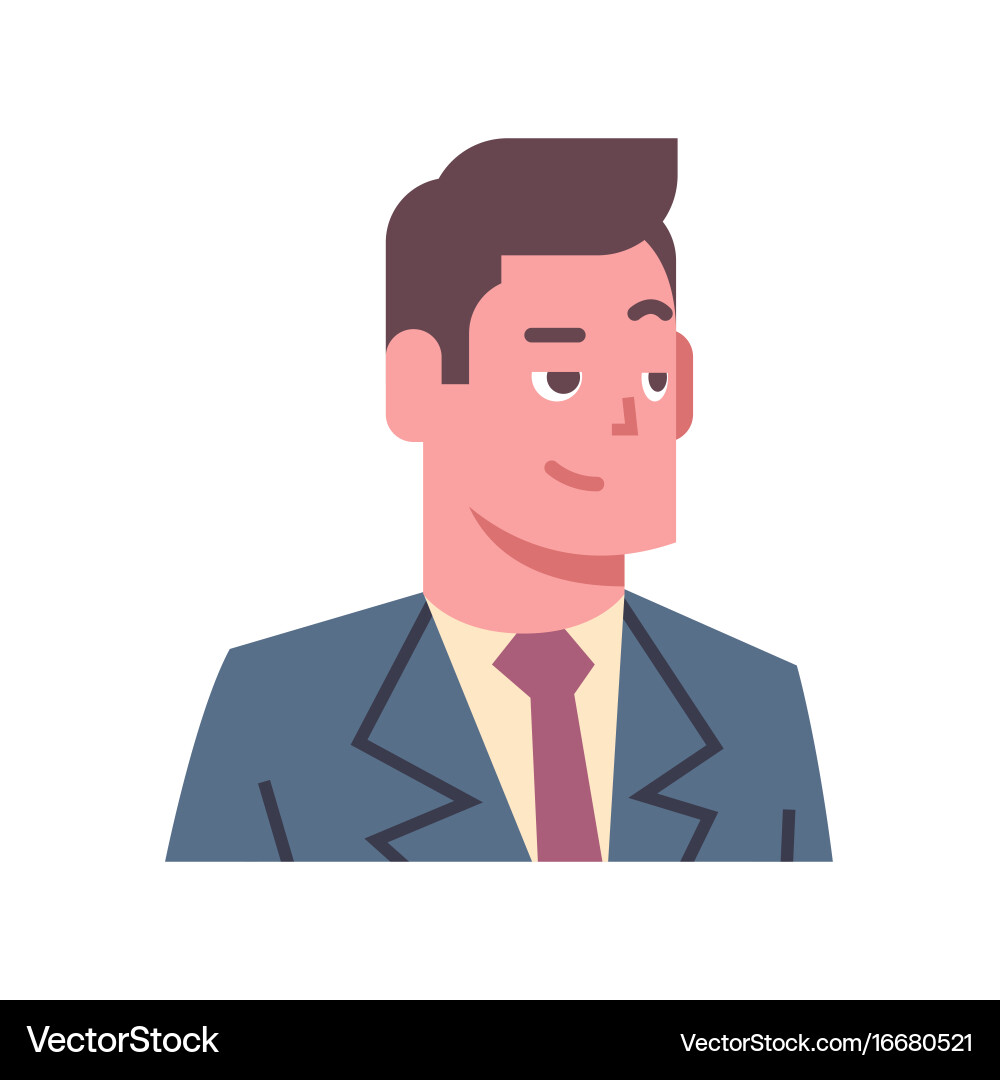 Male cunning smiling emotion icon isolated avatar Vector Image
