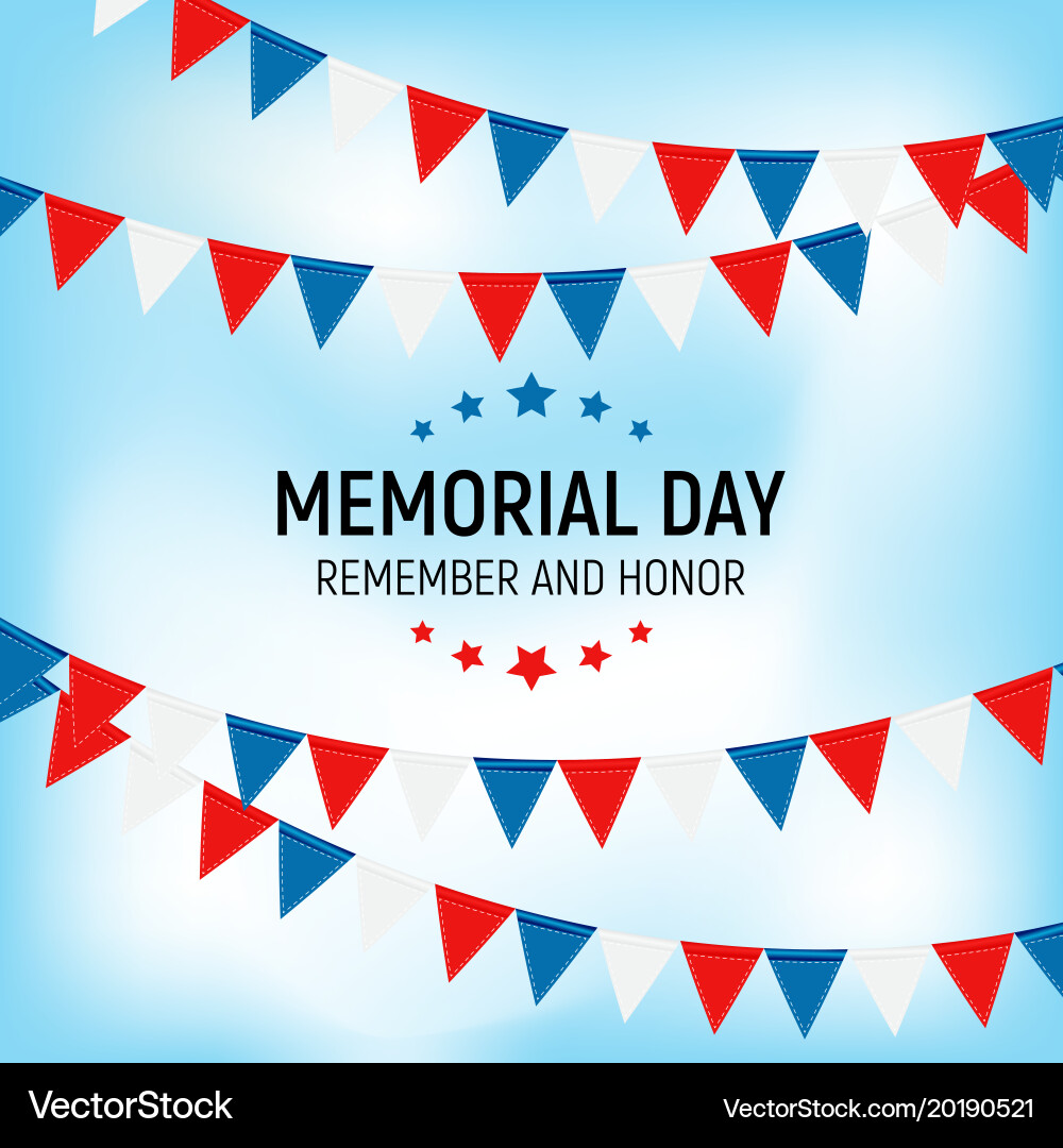 Memorial day background Royalty Free Vector Image