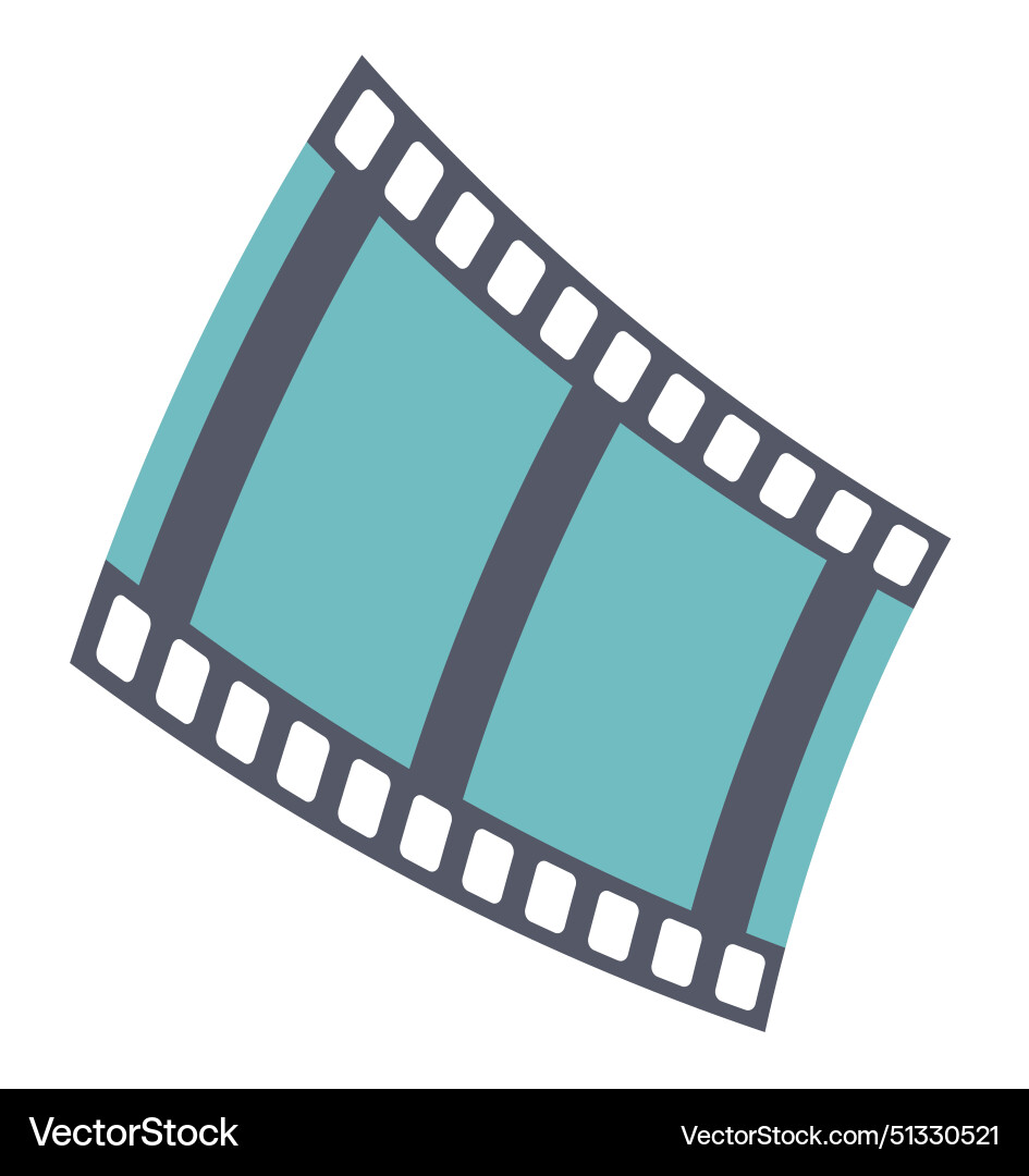 Negative strip frame in flat design photography Vector Image