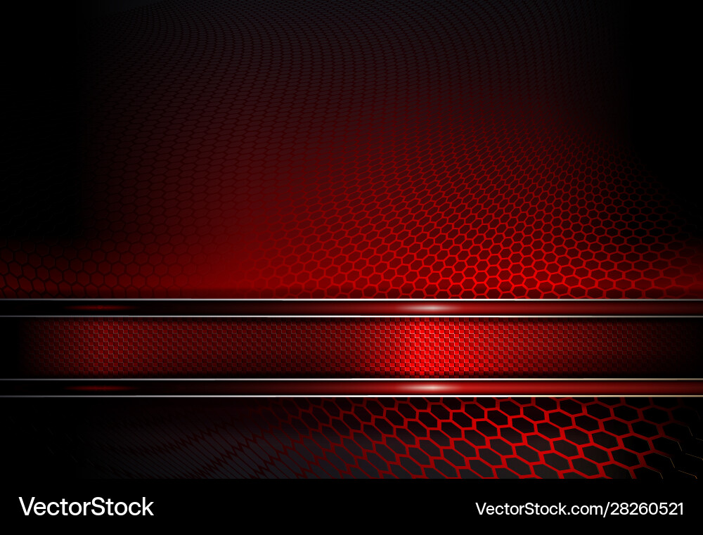 Red mesh background with textured frame shiny Vector Image
