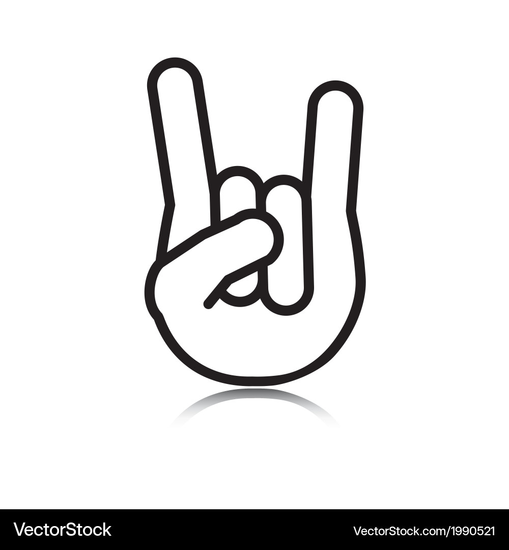 Rock and roll sign Royalty Free Vector Image - VectorStock