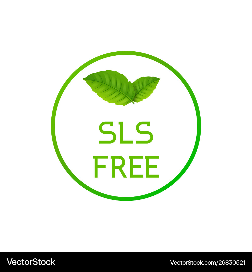 Sls free icon symbol sulfate sles keratin Vector Image