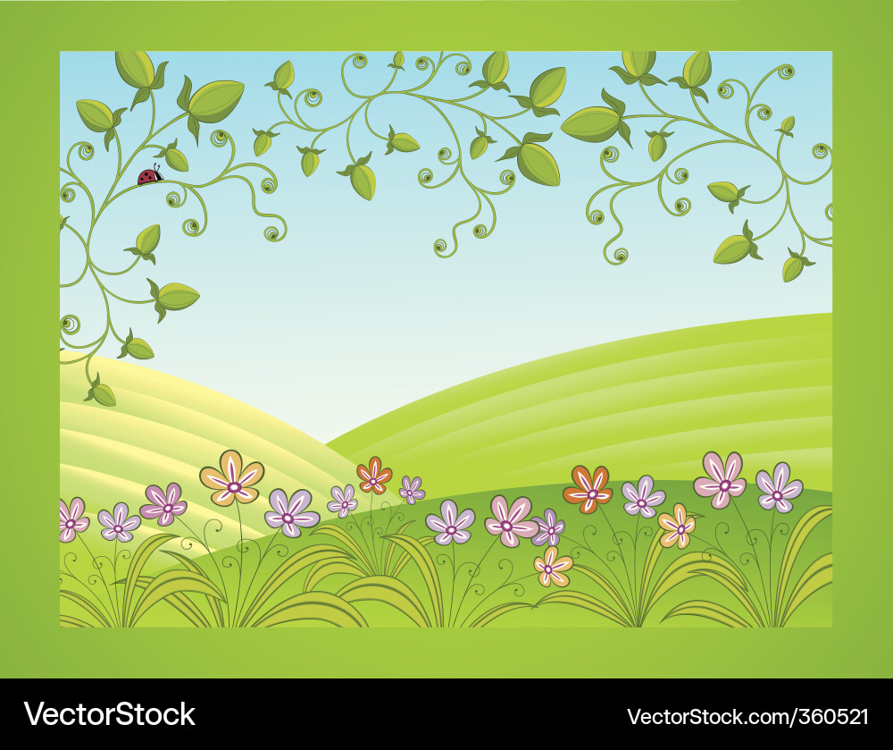 Spring landscape Royalty Free Vector Image - VectorStock