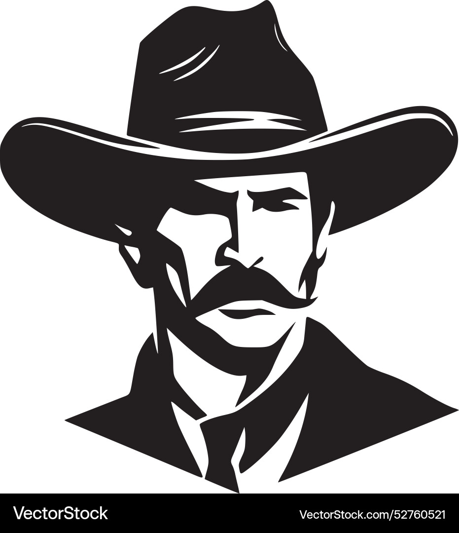 Western - black and white Royalty Free Vector Image