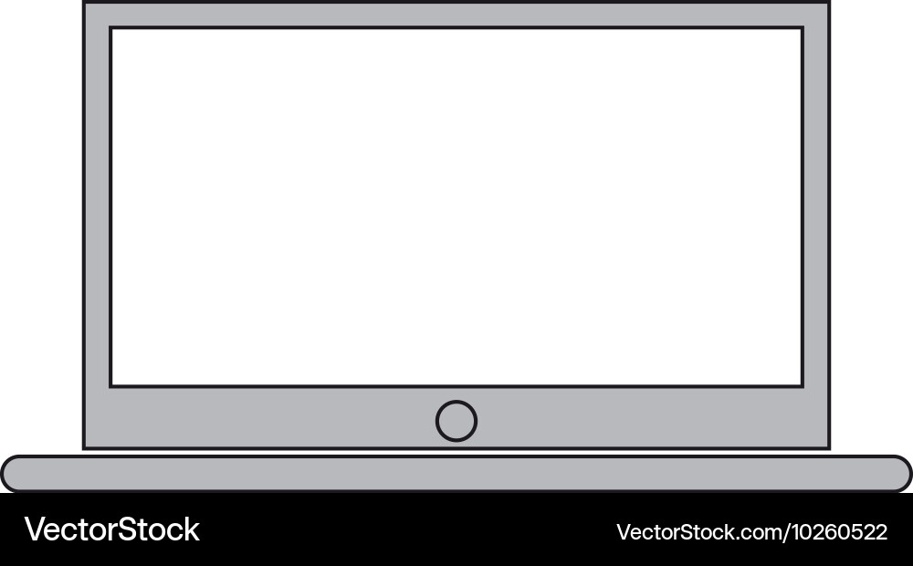 Laptop frontview icon Royalty Free Vector Image