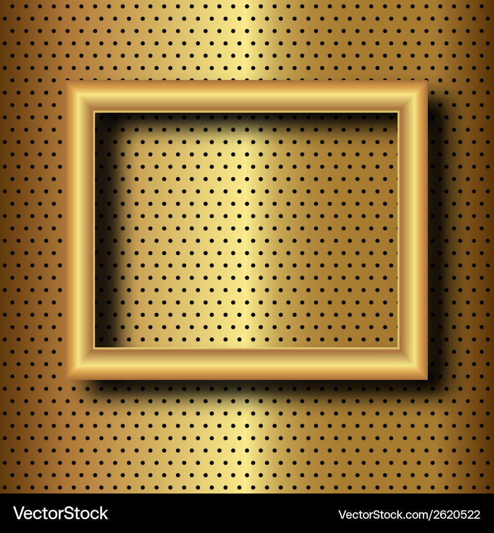 Perforated Gold Framework Royalty Free Vector Image