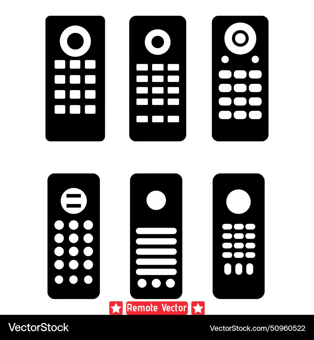 Remote work technology silhouette designs Vector Image