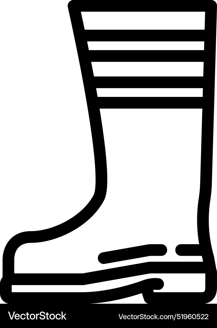 Safety boots ppe protective equipment line icon Vector Image