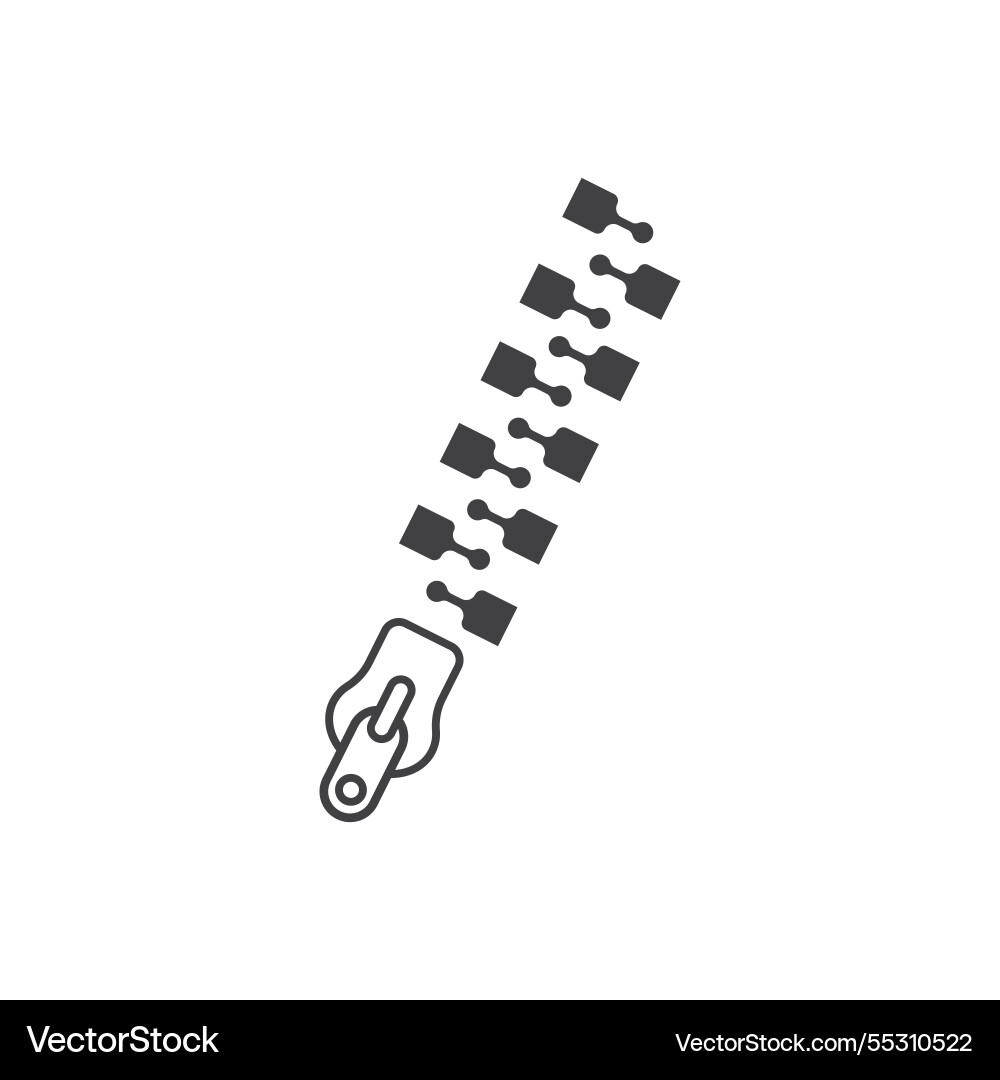 Simple zipper design Royalty Free Vector Image