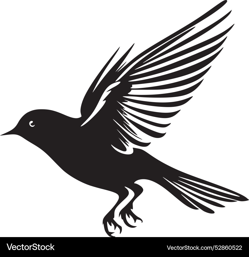 Sparrow - minimalist and simple silhouette Vector Image