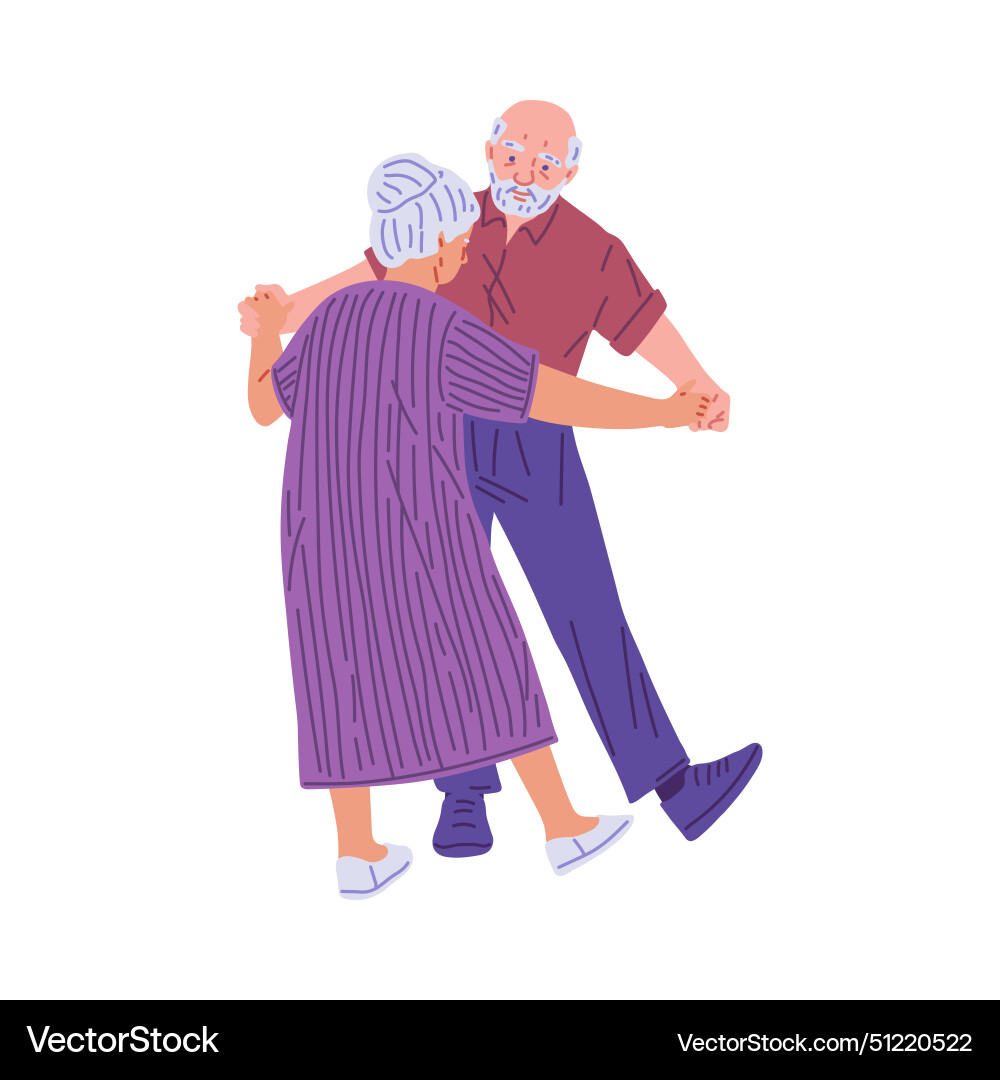 That shows an elderly couple Royalty Free Vector Image
