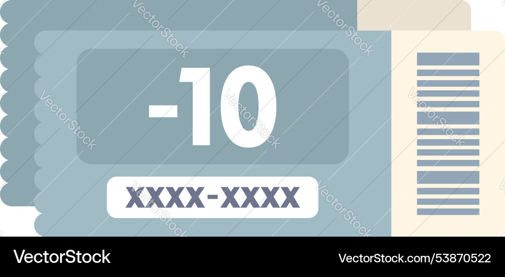 Two blue raffle tickets showing number ten Vector Image