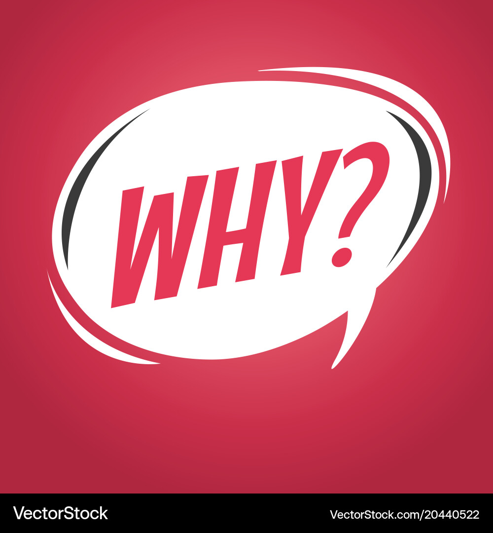 Why cartoon speech bubble Royalty Free Vector Image