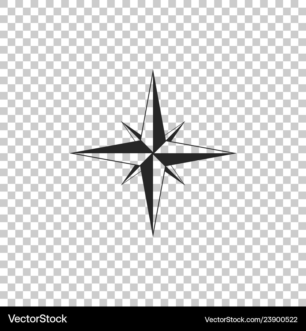 Wind Rose Icon - Navigation Symbol Royalty Free Vector Image