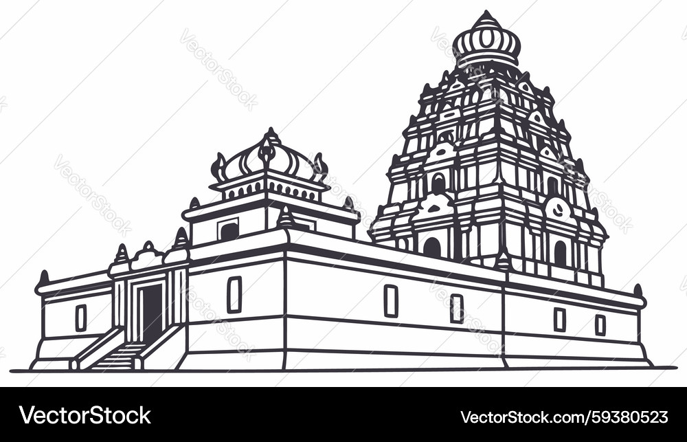 Hindu Temple Outline Png