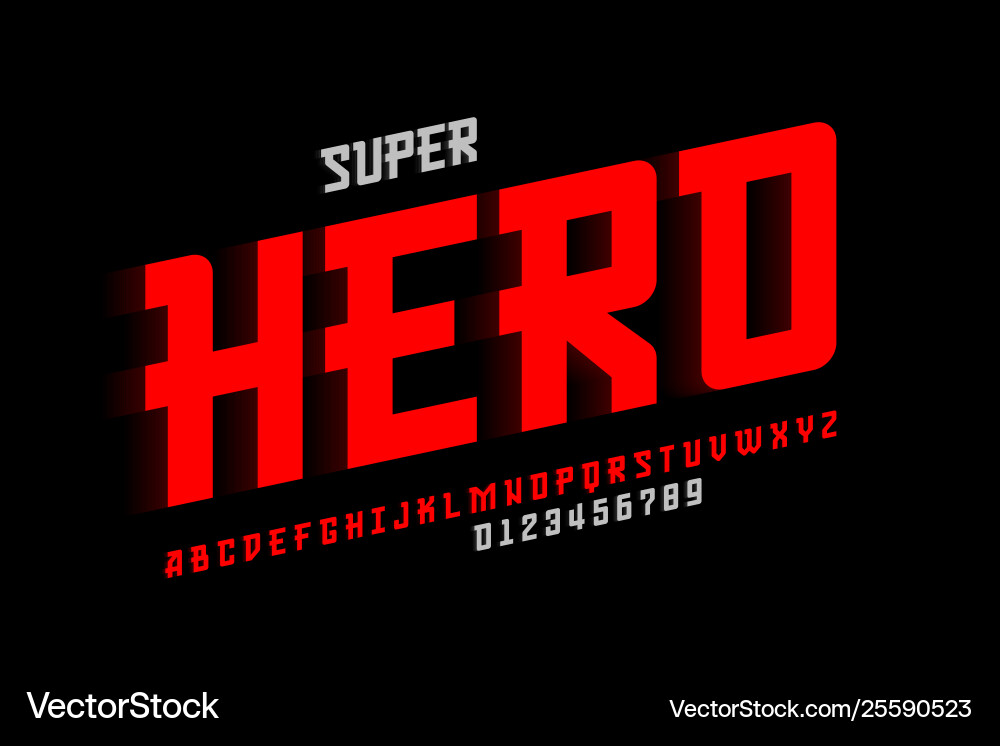 Comics superhero font design alphabet letters Vector Image