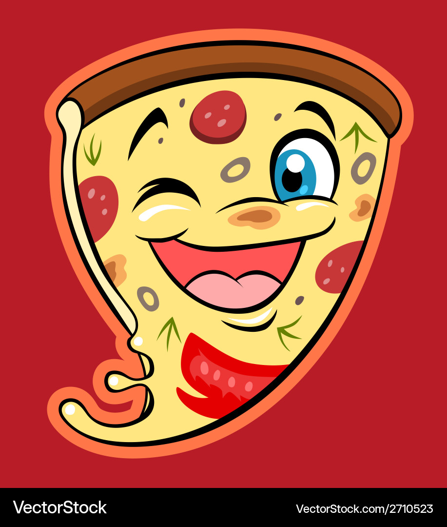 Cute pizza Royalty Free Vector Image - VectorStock