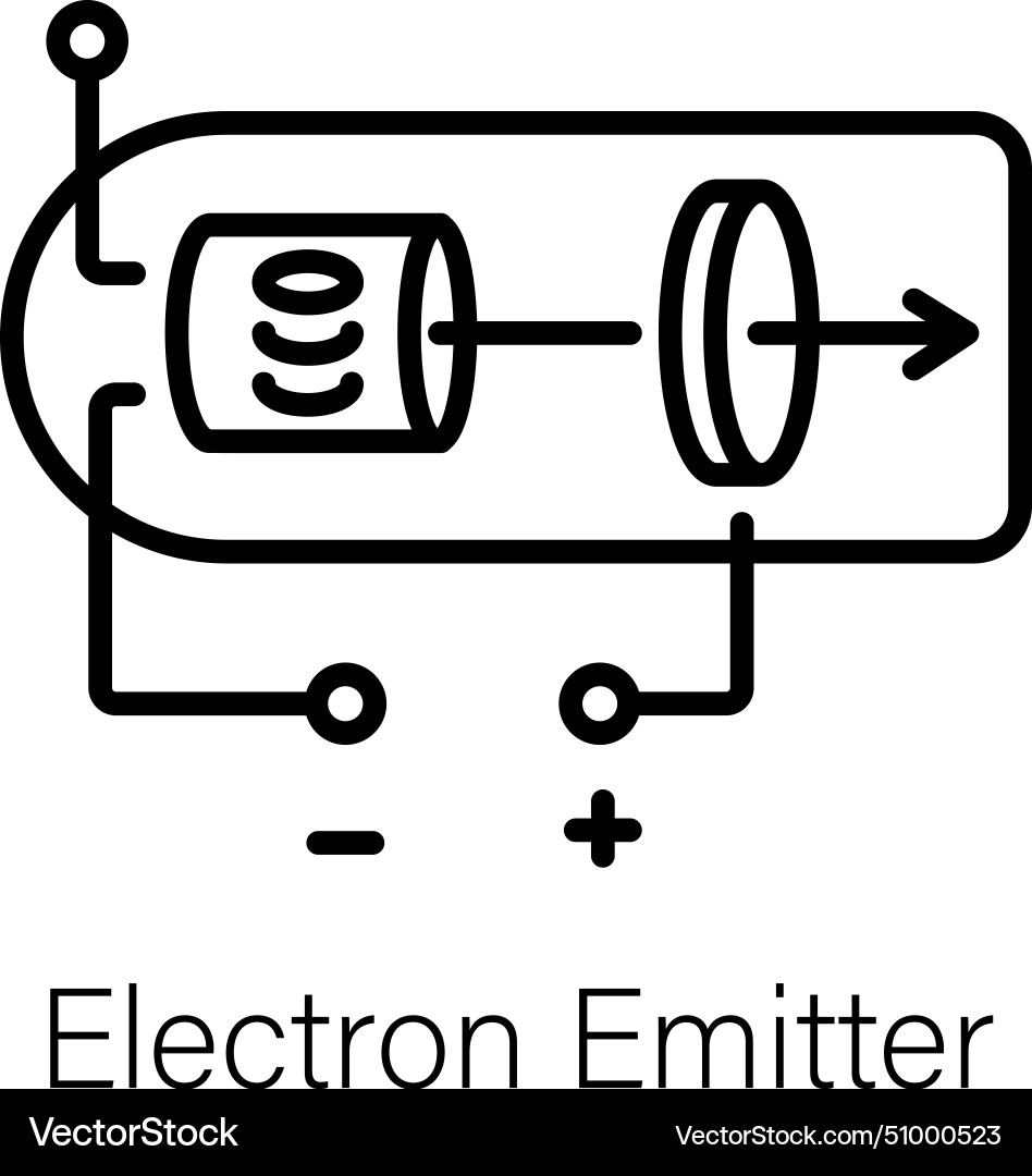Electron emitter Royalty Free Vector Image - VectorStock