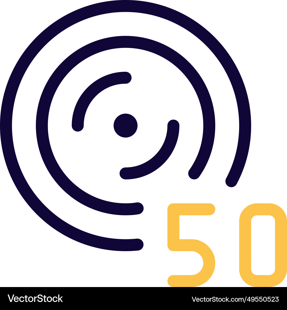 Fifty kilogram dumbbell set isolated on a white Vector Image