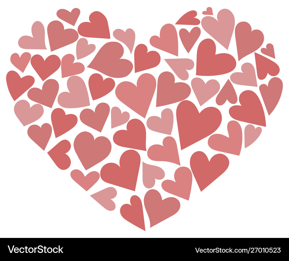 Heart consisting hearts Royalty Free Vector Image