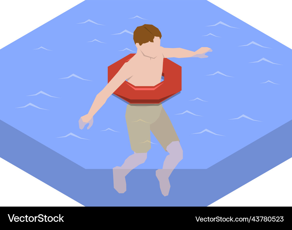Isometric swimming Royalty Free Vector Image - VectorStock