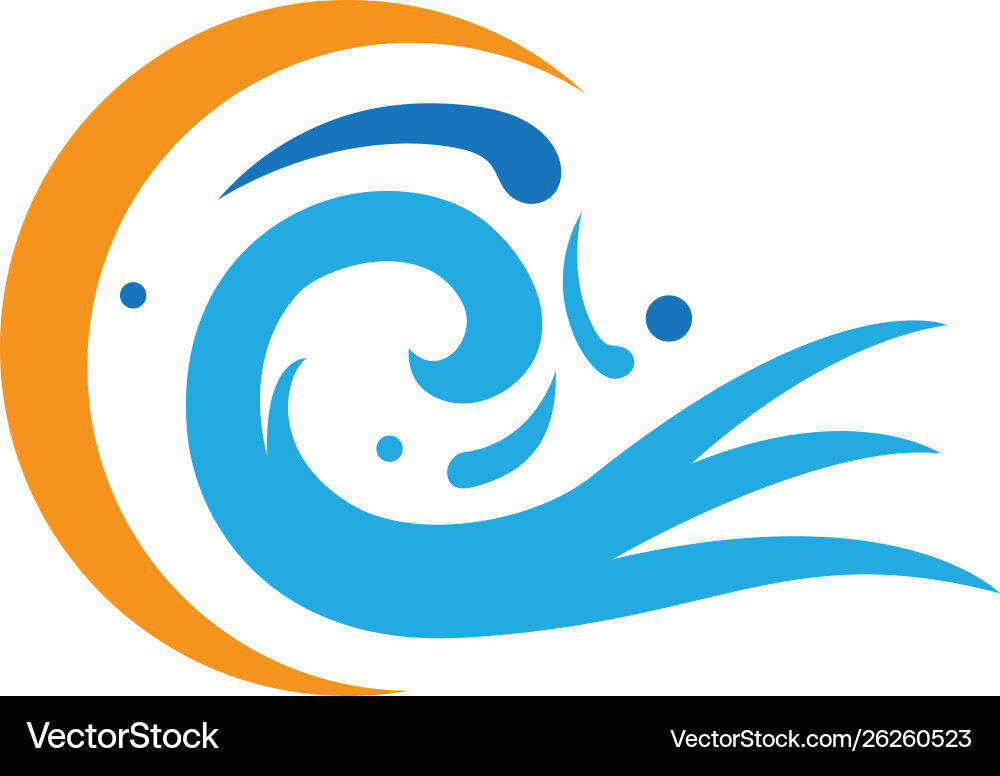 Ocean Wave Symbol Royalty Free Vector Image - VectorStock