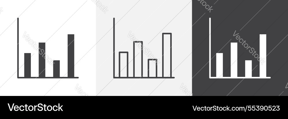 Stats icons graphics pack Royalty Free Vector Image