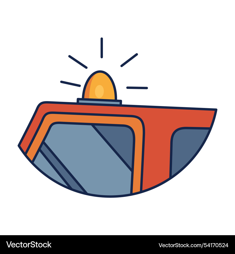 A stylized emergency vehicle light Royalty Free Vector Image