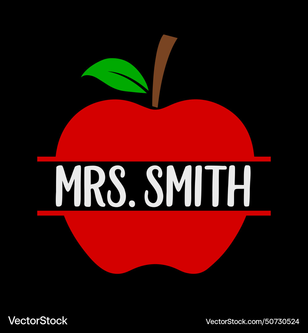 Apple name frame svg file digital download for cr Vector Image
