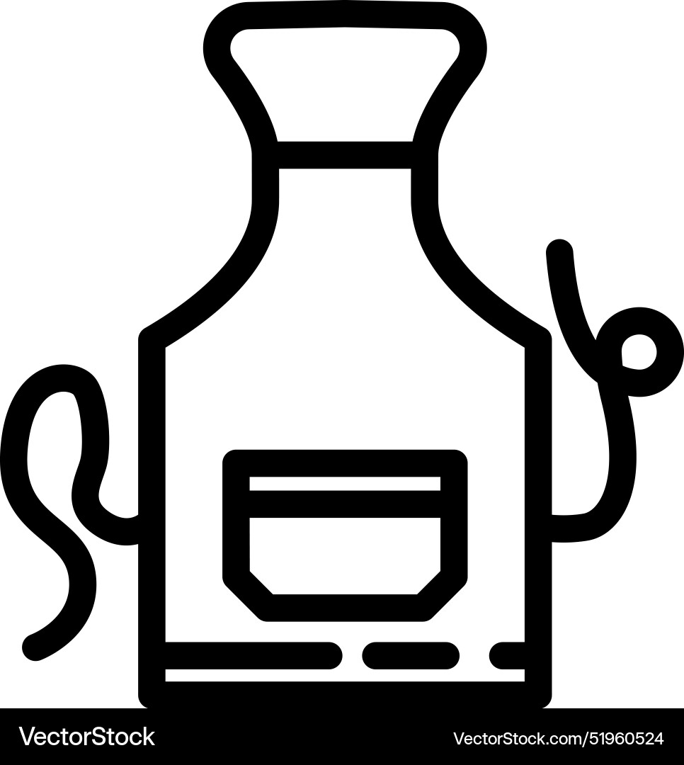 Apron ppe protective equipment line icon Vector Image