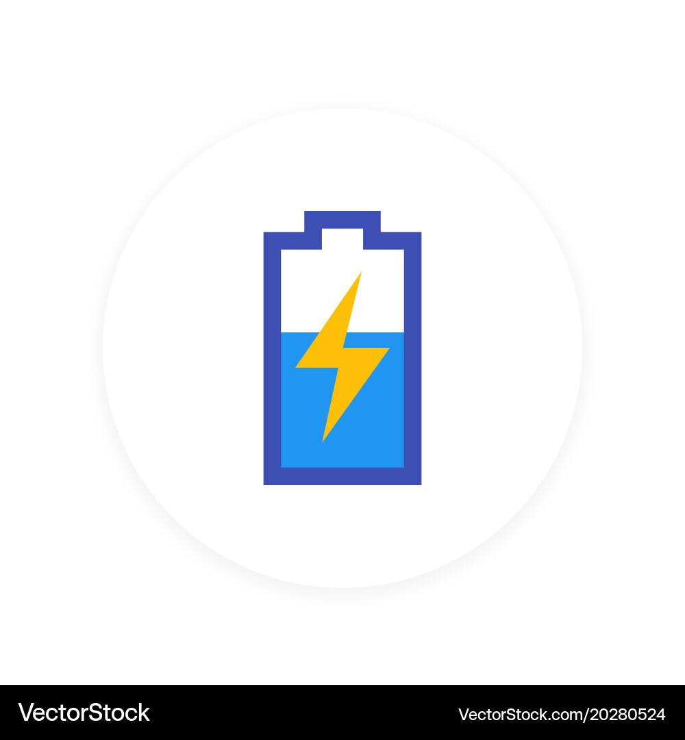 Charging battery icon Royalty Free Vector Image