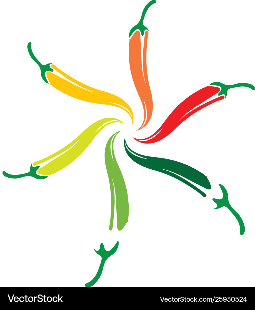 Chili logo template design Royalty Free Vector Image