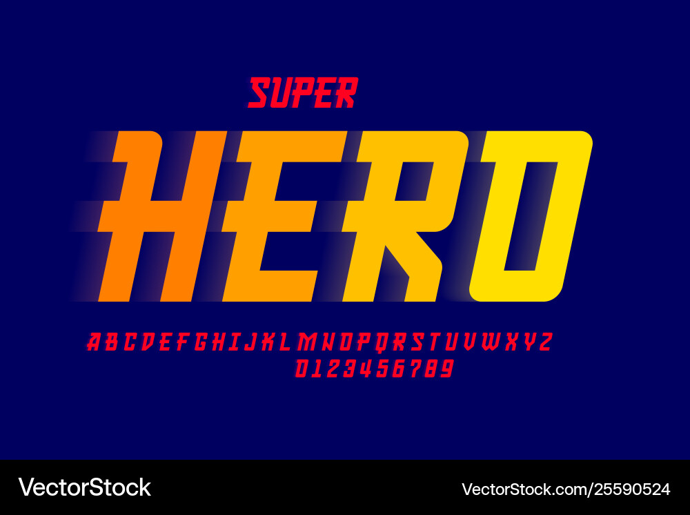 Comics superhero font design alphabet letters Vector Image