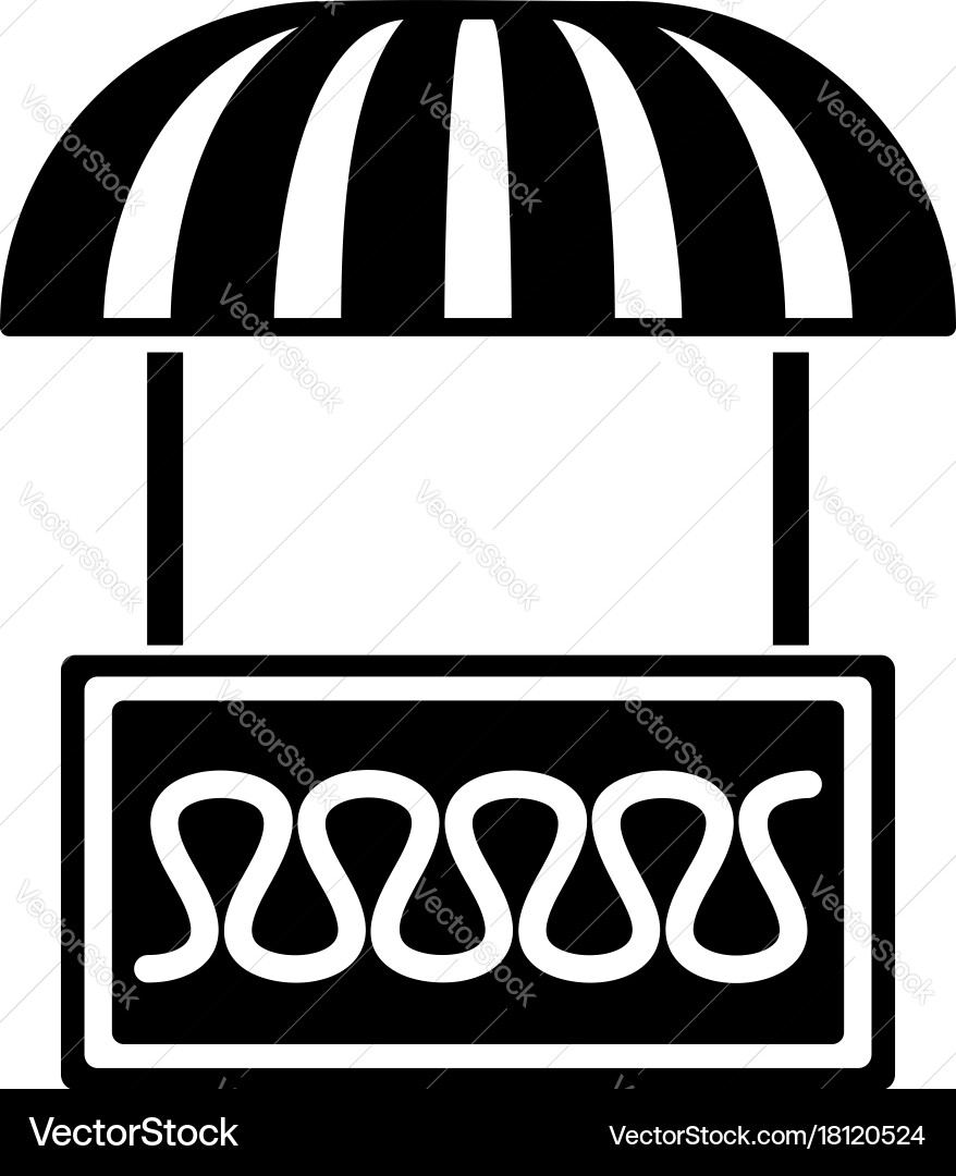 Commercial stall icon simple black style Vector Image