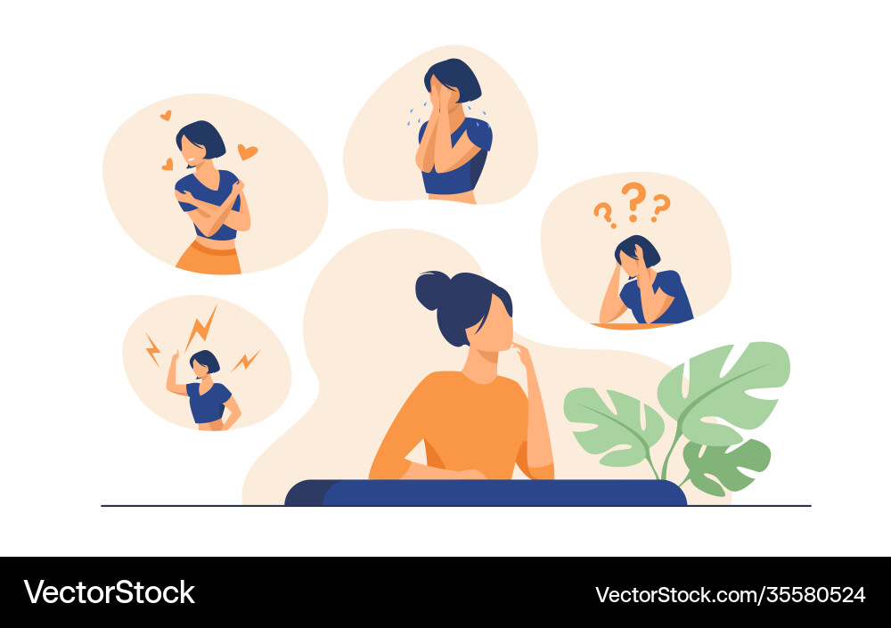 Complex Emotions: Feeling Distress Royalty Free Vector Image