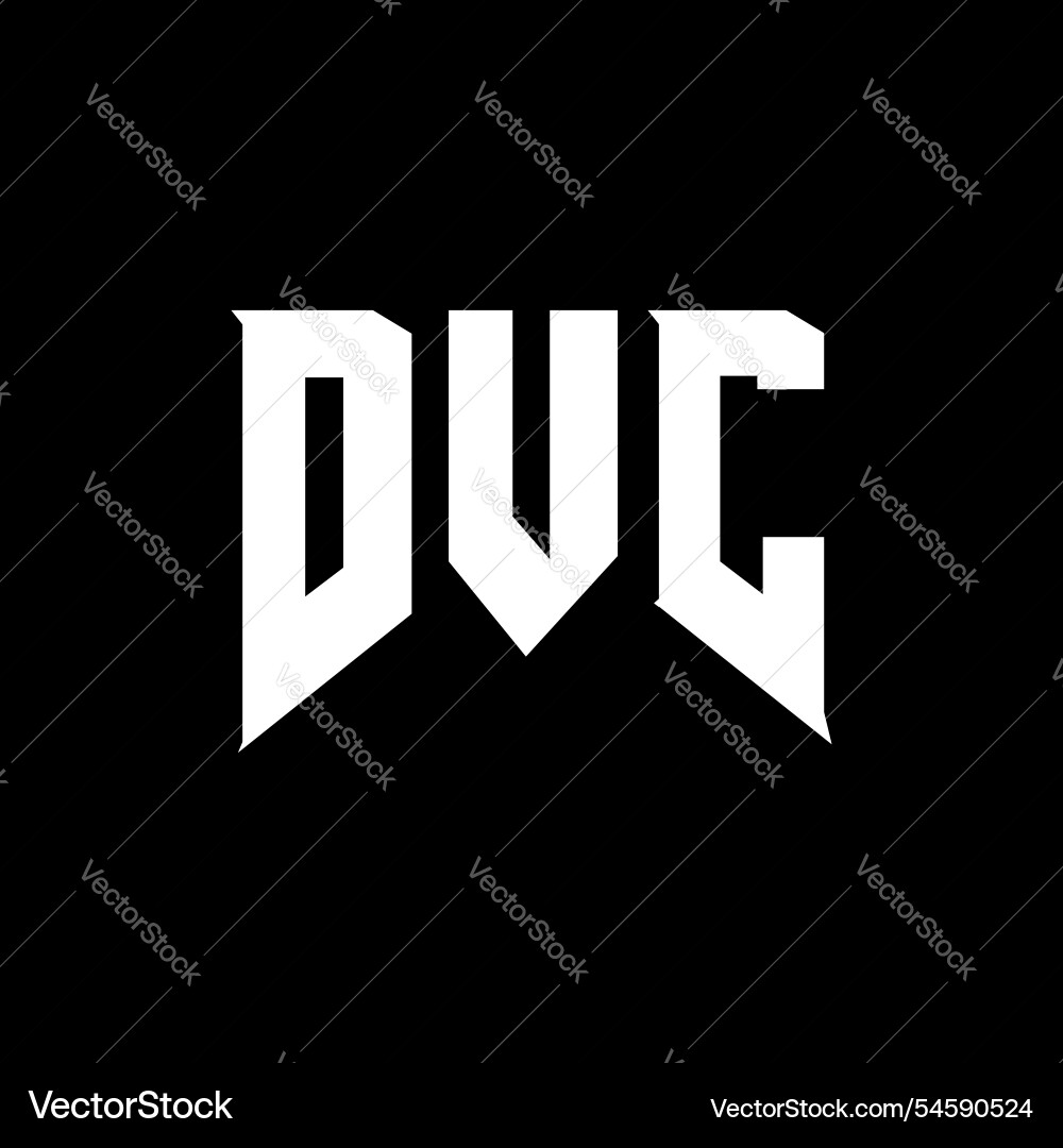 Dvc letter logo design for technology company Vector Image
