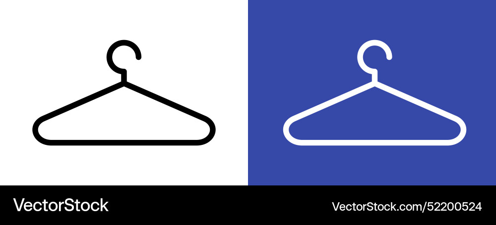 Hanger icon logo sign set outline Royalty Free Vector Image