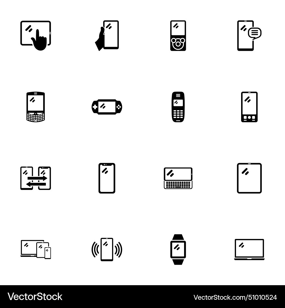 Mobile devices icon - expand to any size change Vector Image