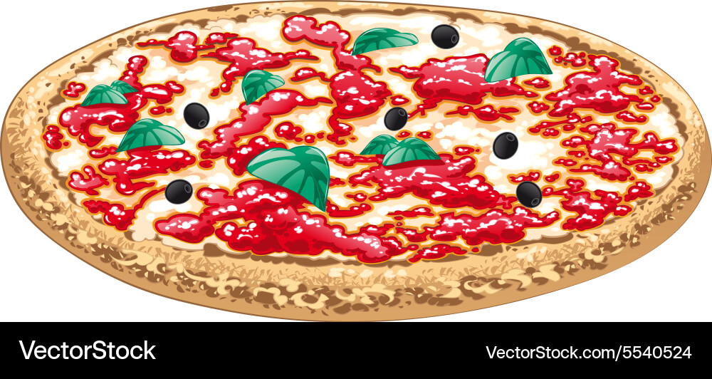 Pizza italian food Royalty Free Vector Image - VectorStock