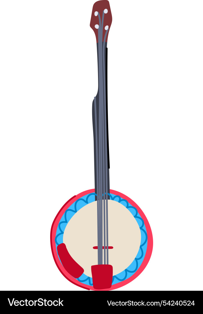 Rhythm banjo cartoon Royalty Free Vector Image