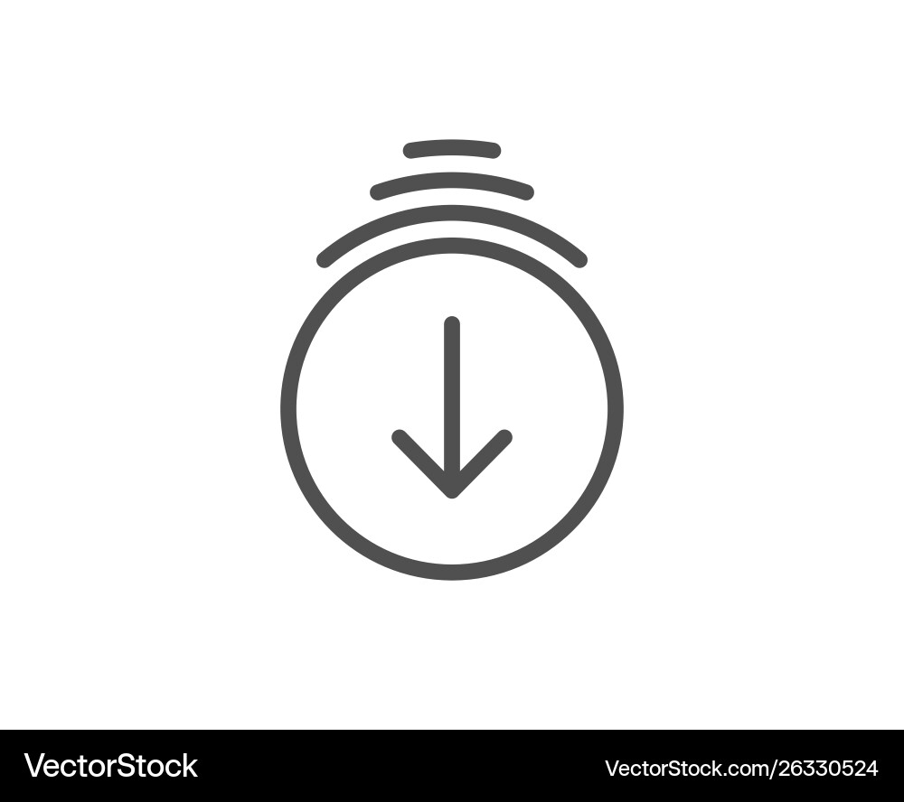 Scroll down arrow line icon scrolling screen sign Vector Image Scroll down arrow line icon scrolling screen sign Vector Image