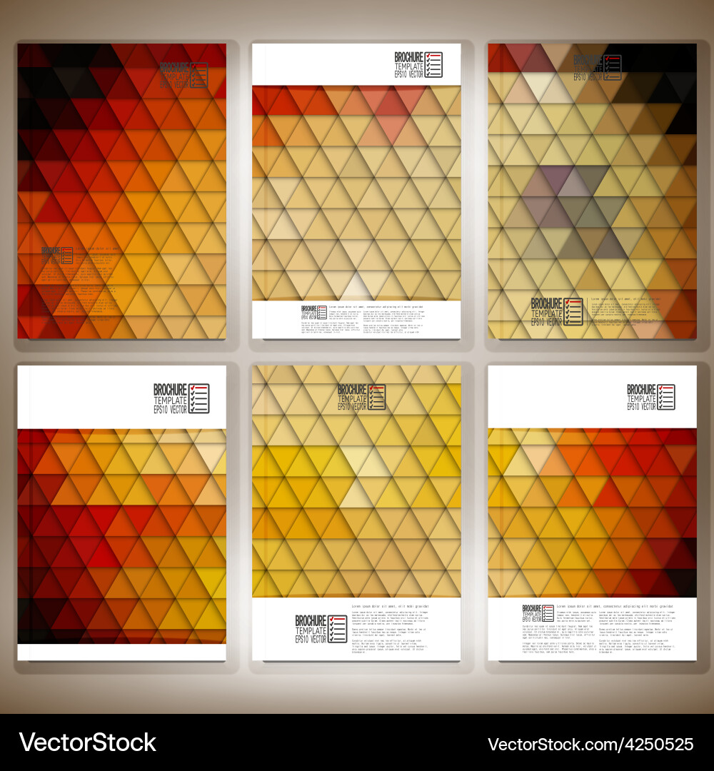 Abstract colored backgrounds triangle design Vector Image